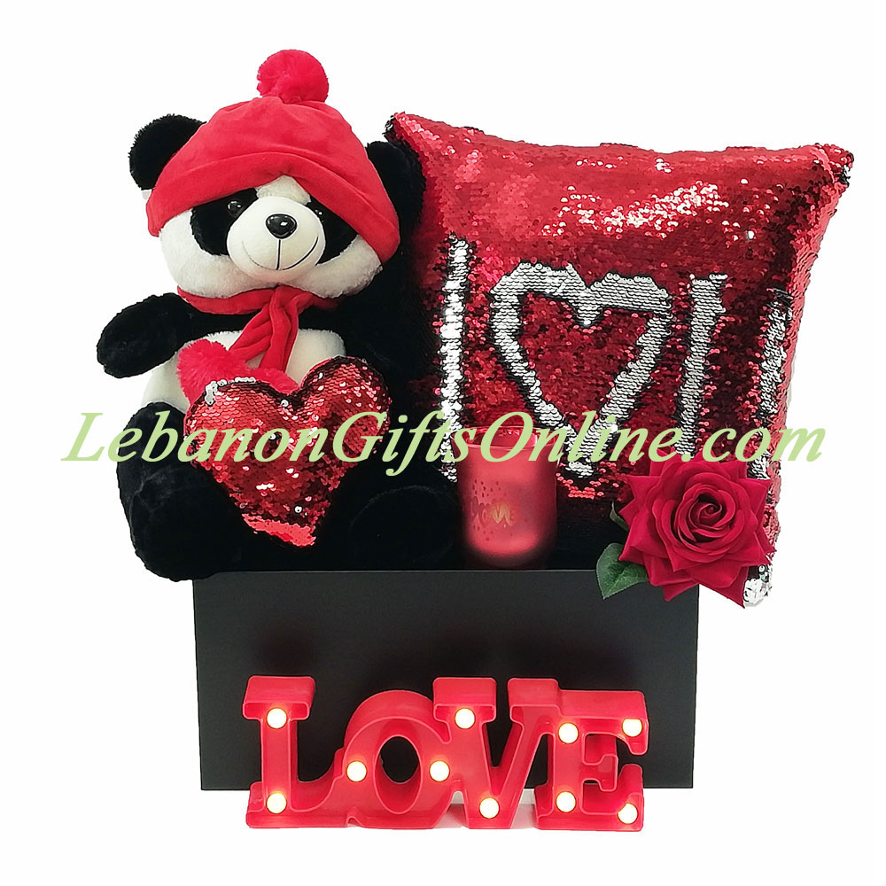 Panda in Love Gift Box | LebanonGifts