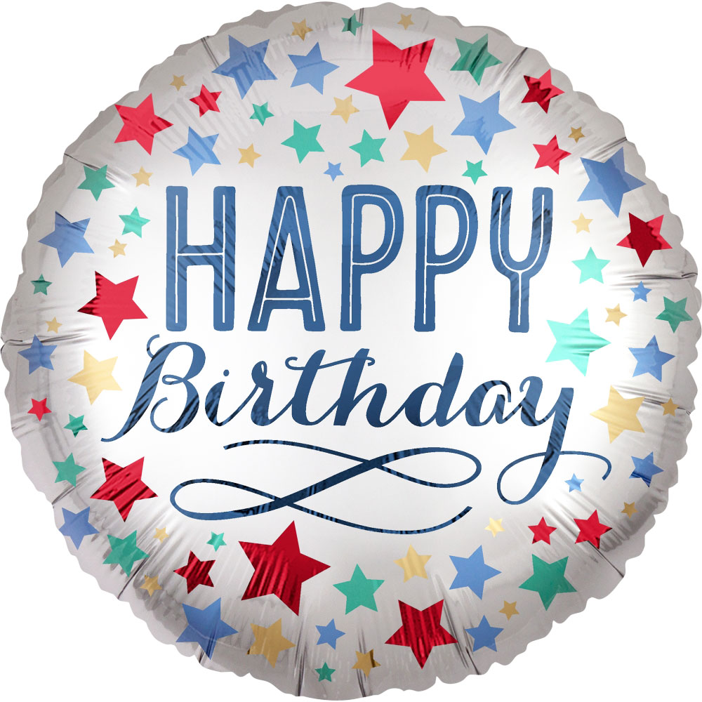 HB satin with stars Balloon | LebanonGifts